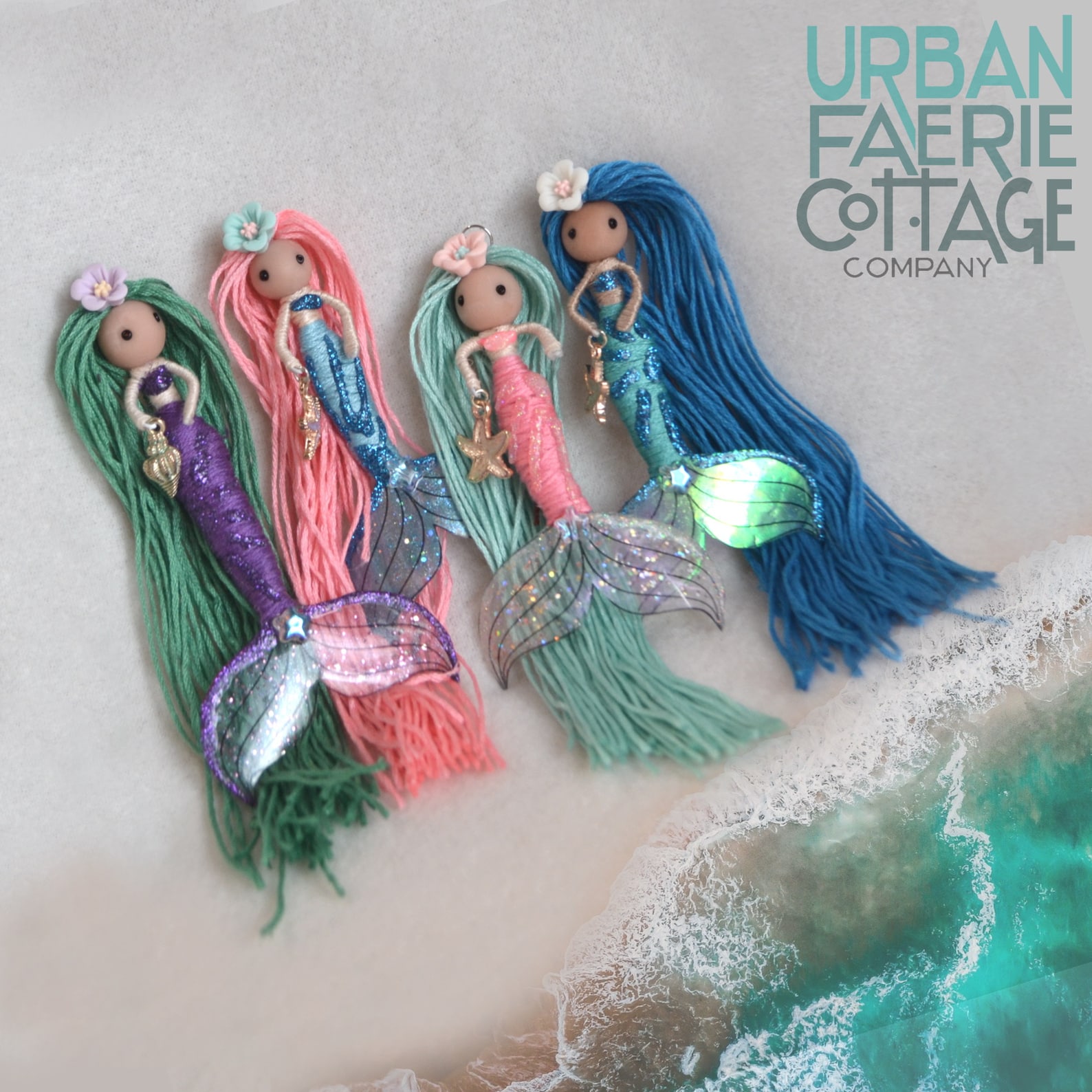 Mermaid Doll Fairy Doll Tiny Mermaid Ornament Beach Decor - Etsy