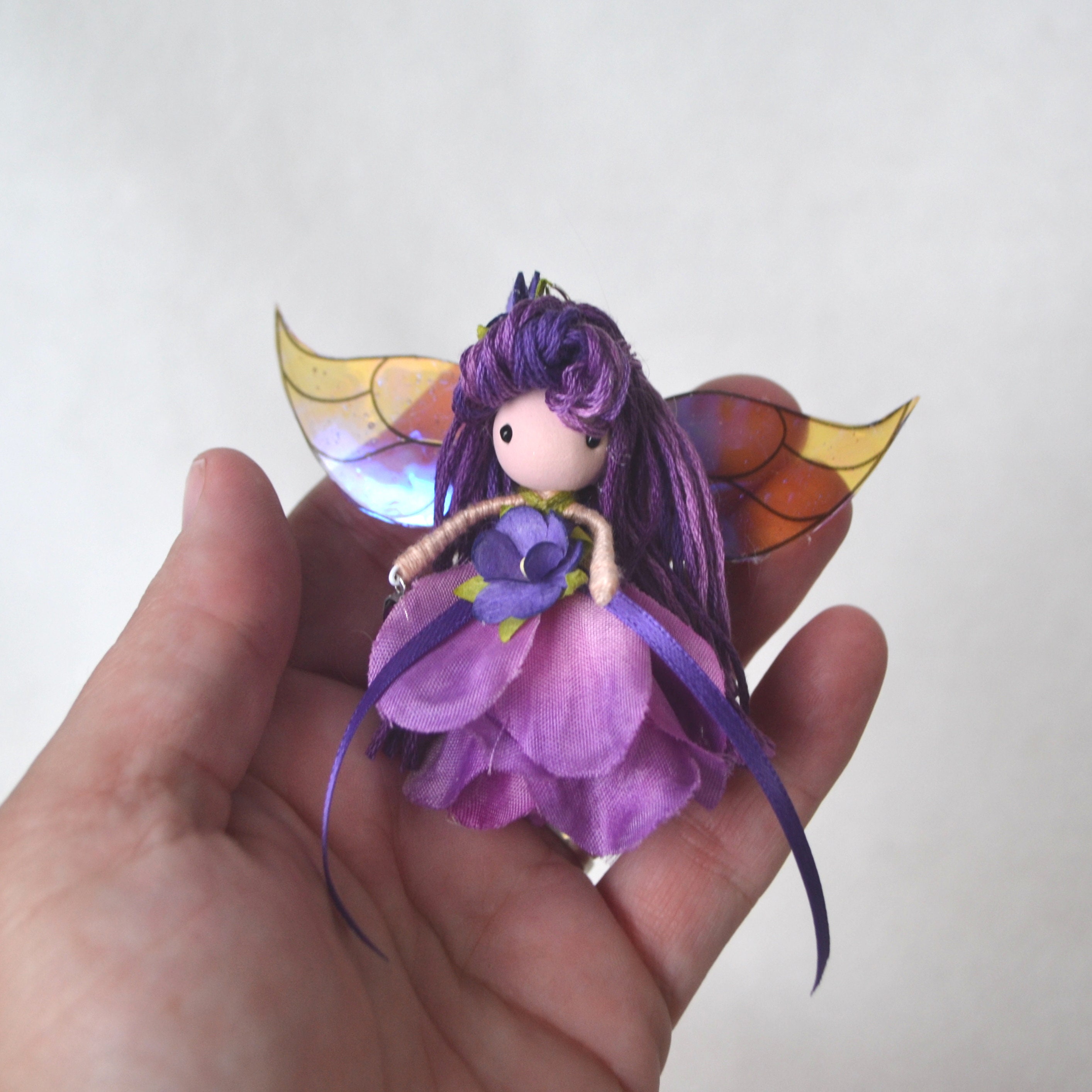 February Birthday Fairy Pocket faerie doll flower fairy | Etsy