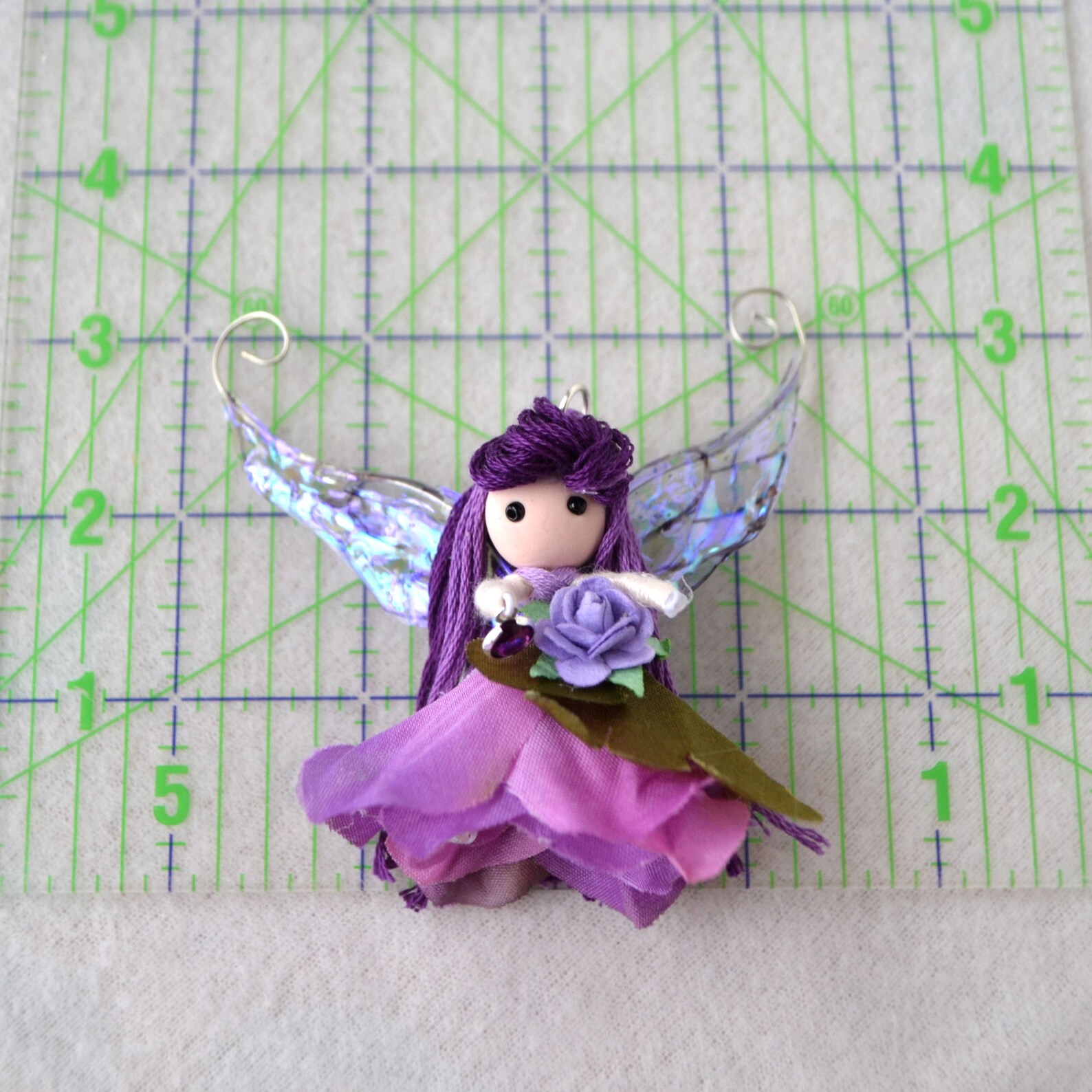 June Birthday Fairy Fairy doll flower fairy small Fushia | Etsy