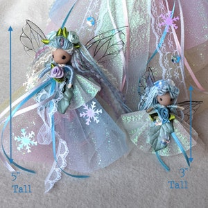 Snow Fairy, Winter Fairy Doll, Mini Flower Fairy, Handmade Doll ...