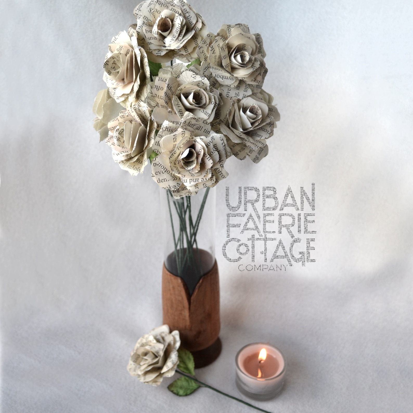 First Anniversary Paper Roses, Wedding Vow Roses, Personalized Fancy ...