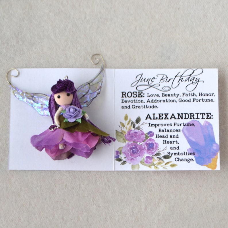 June Birthday Fairy Fairy Doll Flower Fairy Small Fushia - Etsy Canada