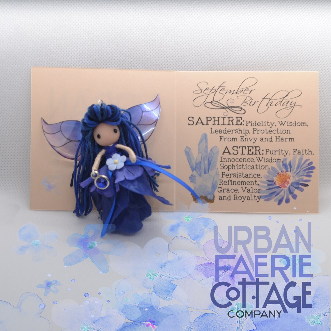 September Birthday Fairy, Fairy Doll, Flower Fairy, Small Blue Fairy ...