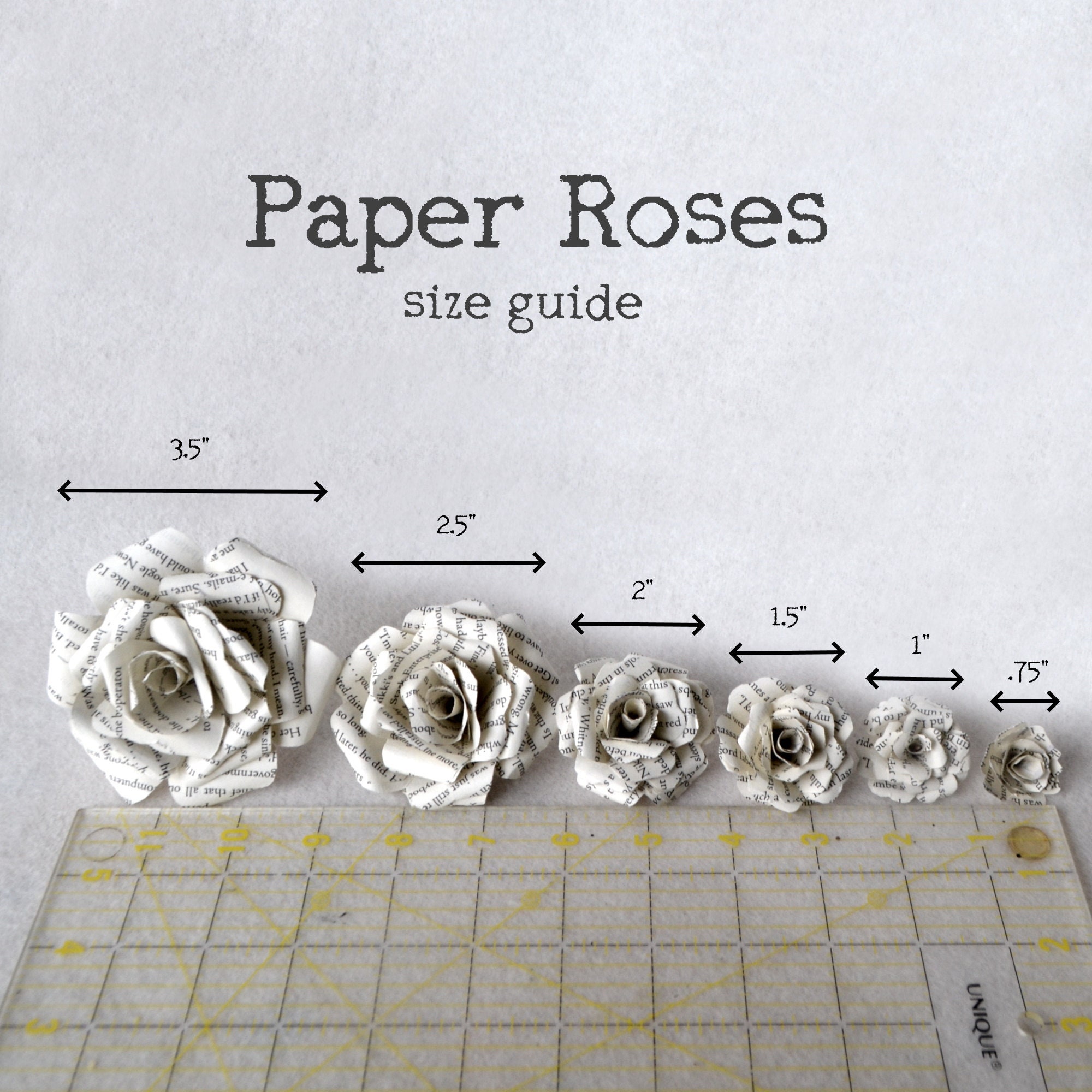 First Anniversary Paper Roses, Wedding Vow Roses, Personalized Fancy ...
