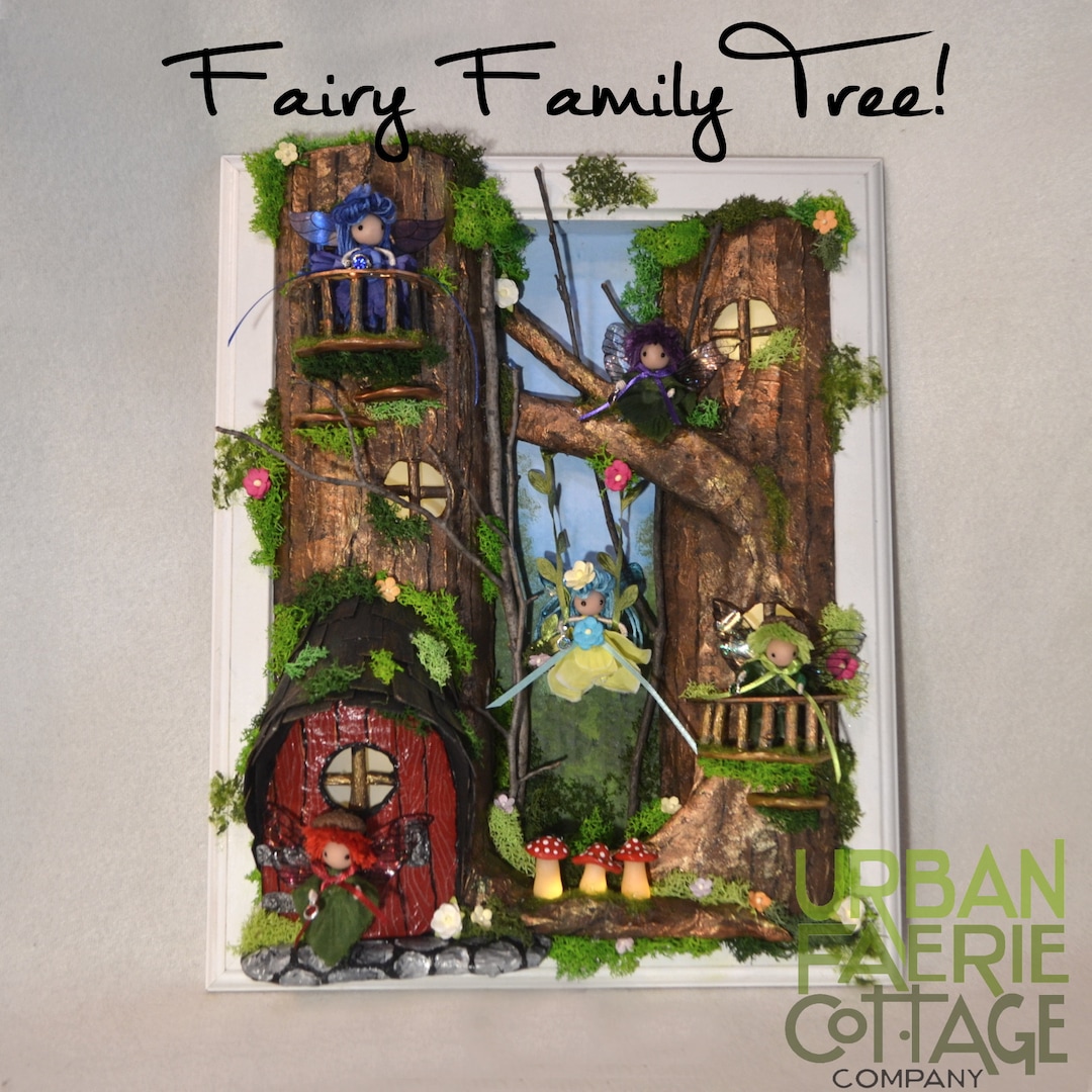 Custom Fairy Family Tree 3D Light up Wall Hanging, Birthday Fairy ...