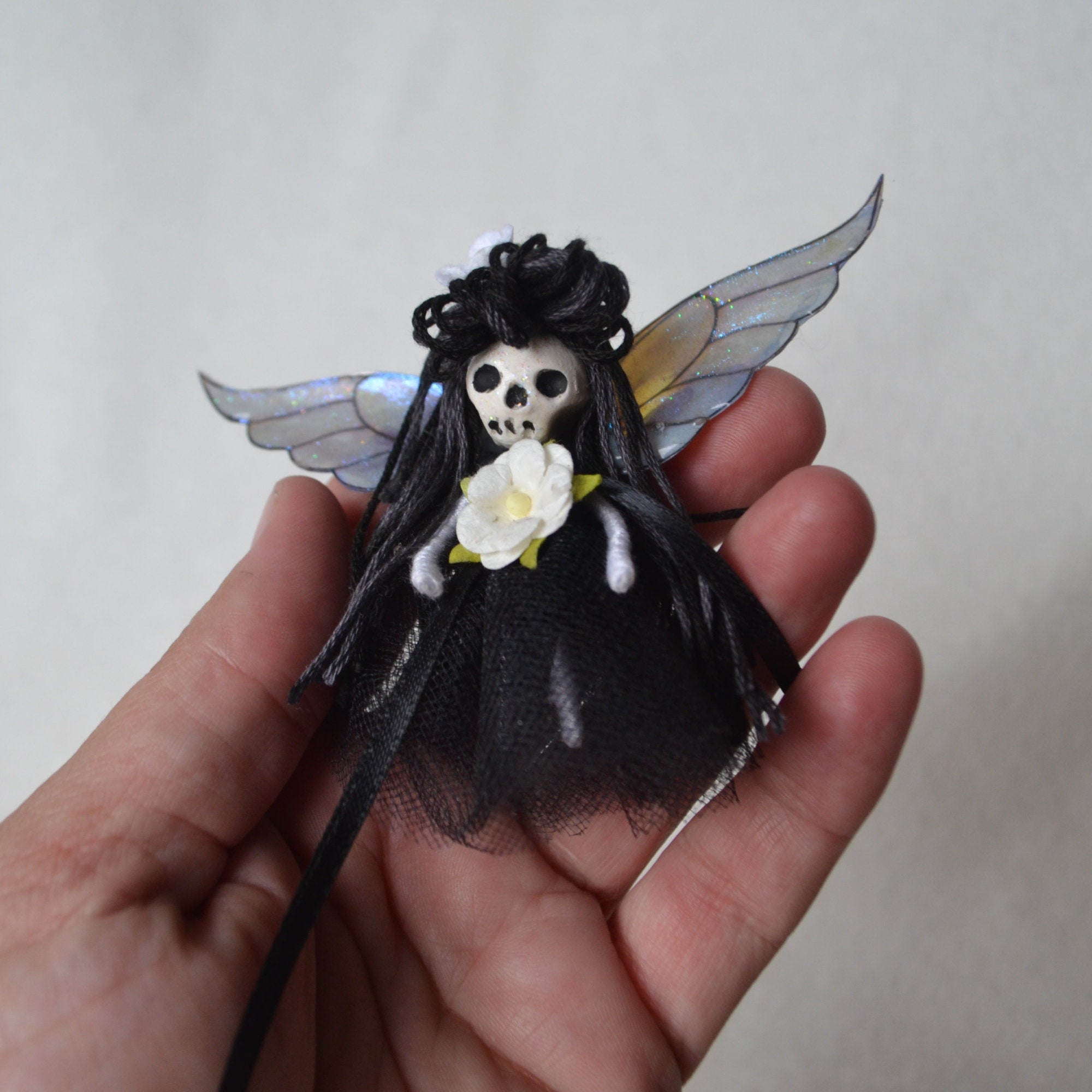 Day of the Dead Fairy Skeleton Halloween Fairy Pocket Faerie - Etsy