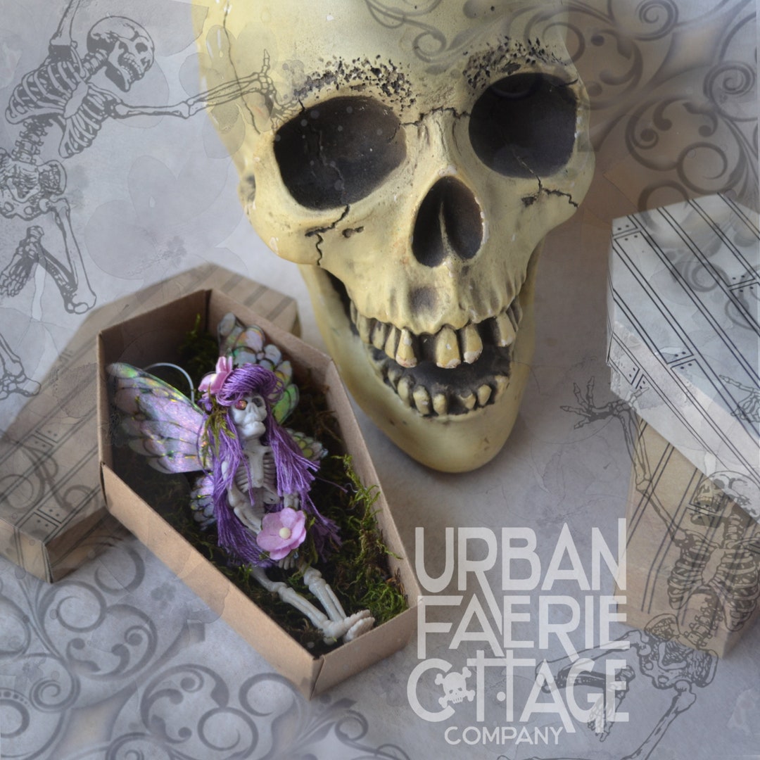 Dead Fairy Ornament, Gothic Oddities Doll, Death Faerie, Pink Skeleton ...