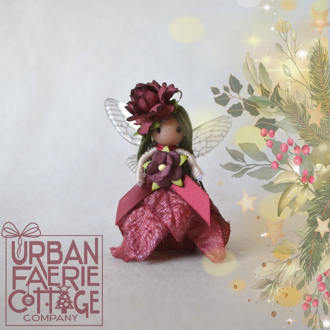 Christmas Fairy Doll, Christmas Tree Ornament, Flower Fairy Doll ...