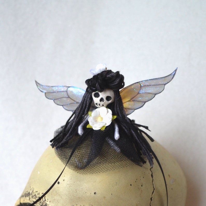 Day of the Dead Fairy Skeleton Halloween Fairy Pocket Faerie - Etsy