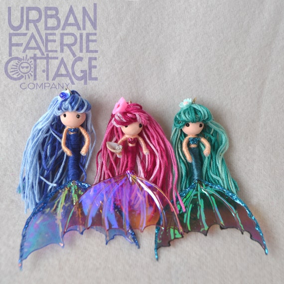 Fairy doll Tiny Mermaid ornament miniature mermaid doll | Etsy