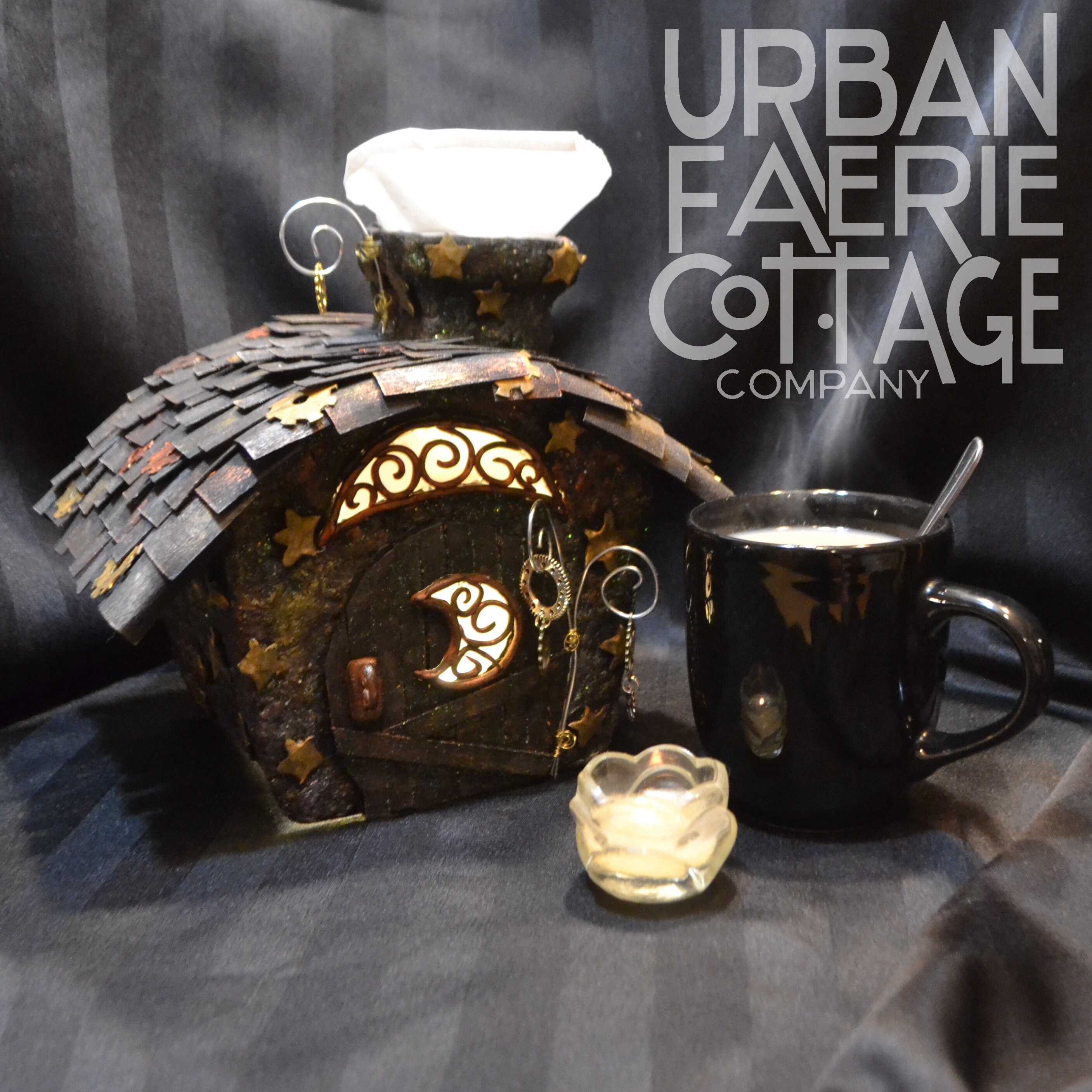 Fairy house handmade square tissue box cover Pagan Décor | Etsy