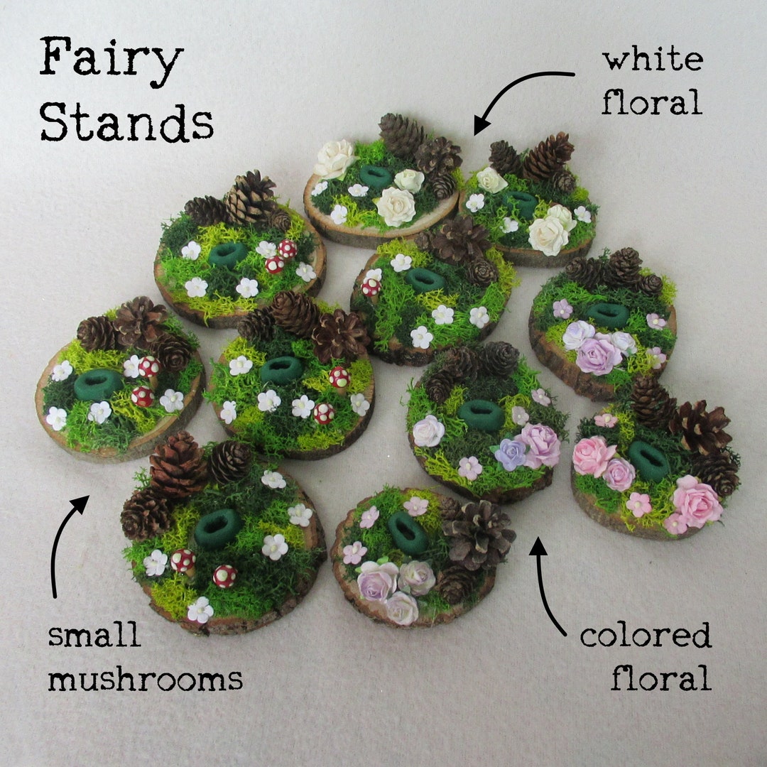 Decorative Standing Fairy Display Stand, Floral Fairy Doll Stand, Fairy ...