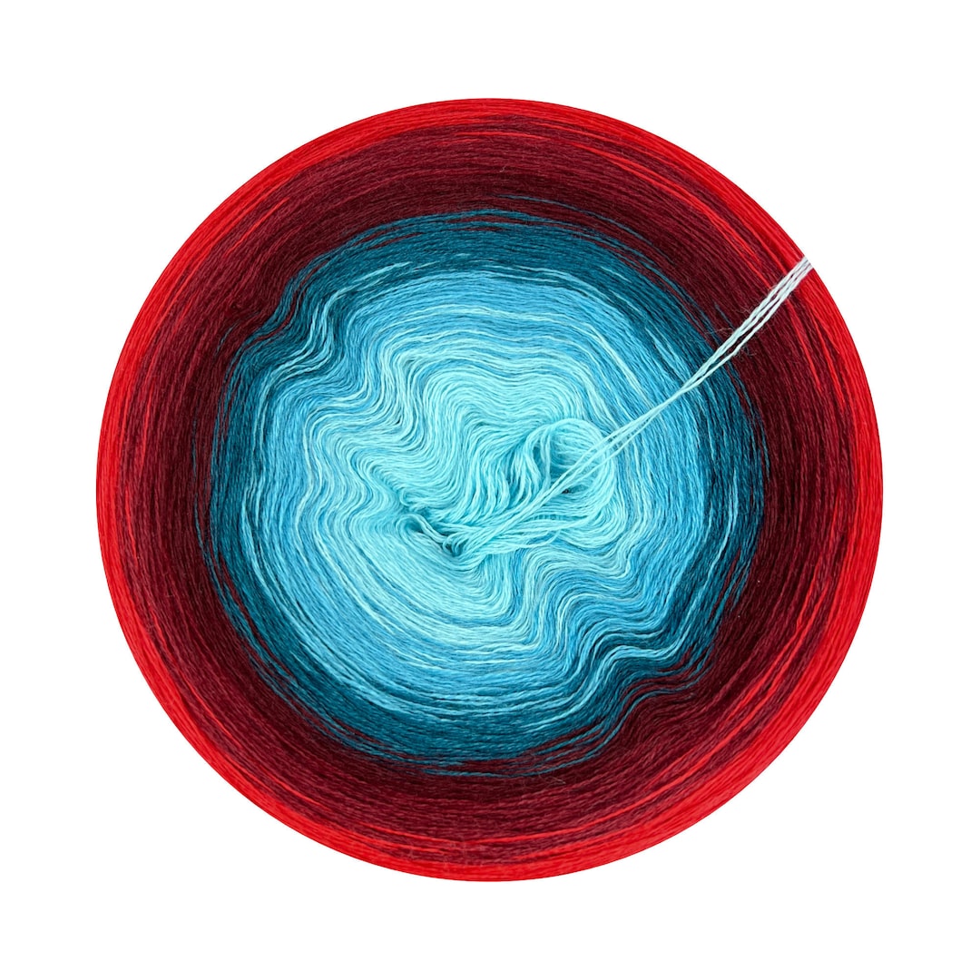 Gradient Yarn Cake 100% Wool, Merino Extra Fine, Octans 311, Ombre Yarn ...