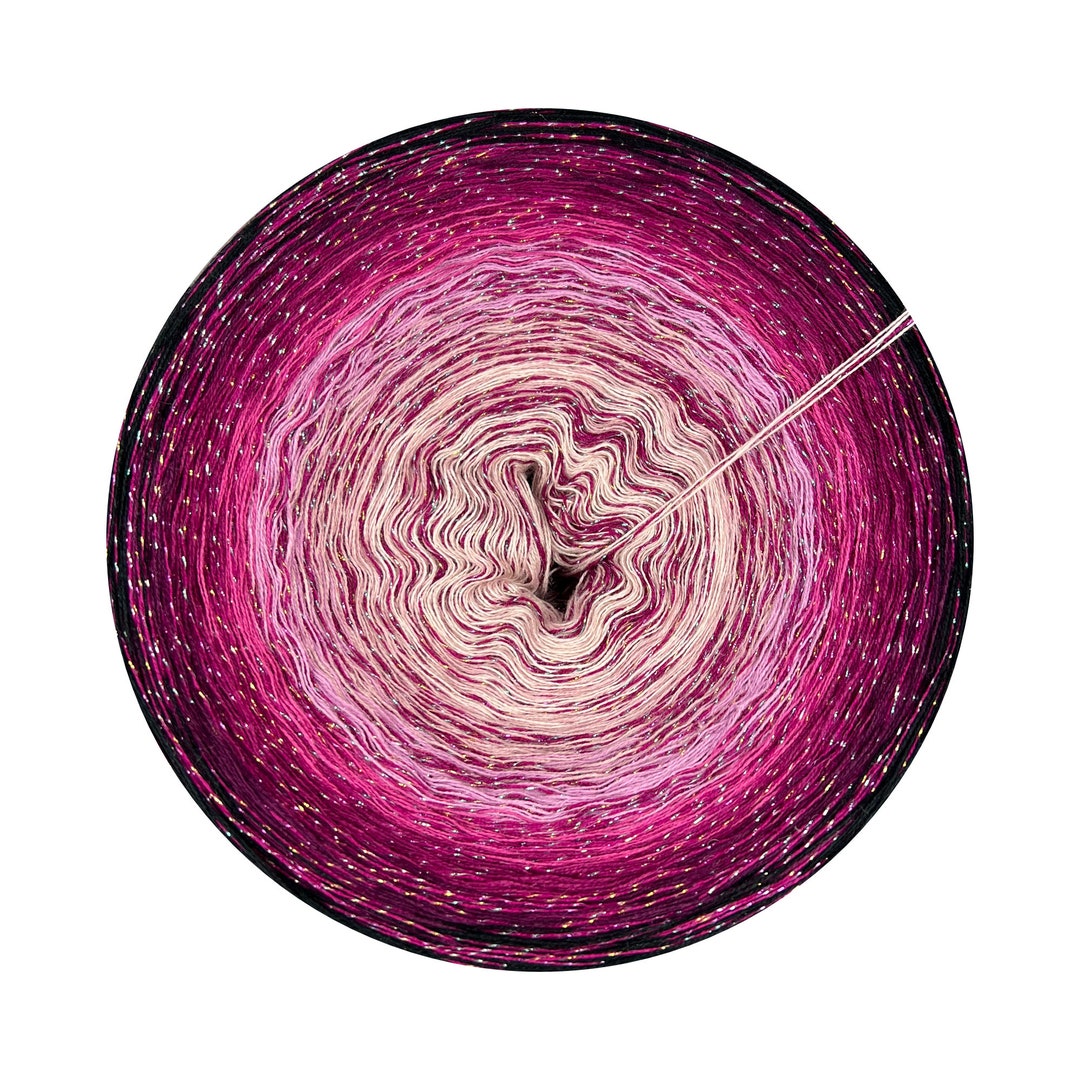 Gradient Yarn Cake With Glitter Ivana 264 Ombre Yarn With - Etsy