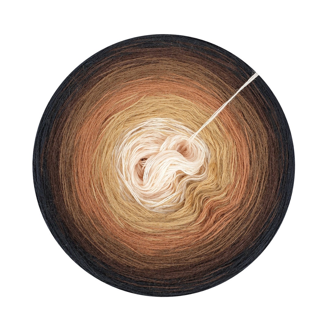 Gradient Yarn Cake 100% Wool, Merino Extra Fine, Gliese 165, Ombre Yarn ...