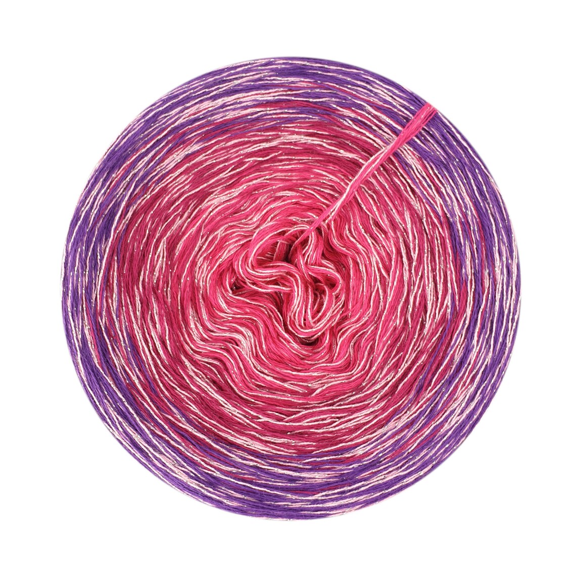 Gradient Yarn Cake Cotton With Metallic Thread Purple - Etsy