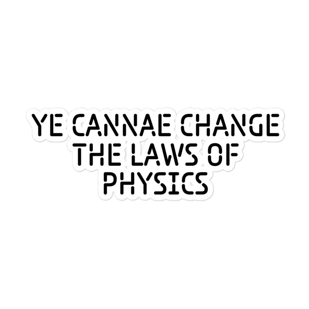 Laws of Physics Sticker: Bubble-free Vinyl - Etsy