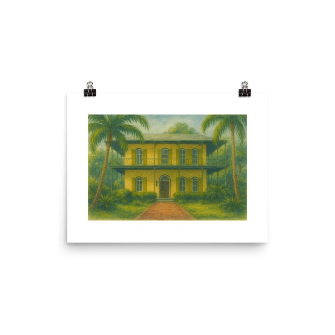 Hemingway House Art Print: Key West Watercolor Illustration - Etsy