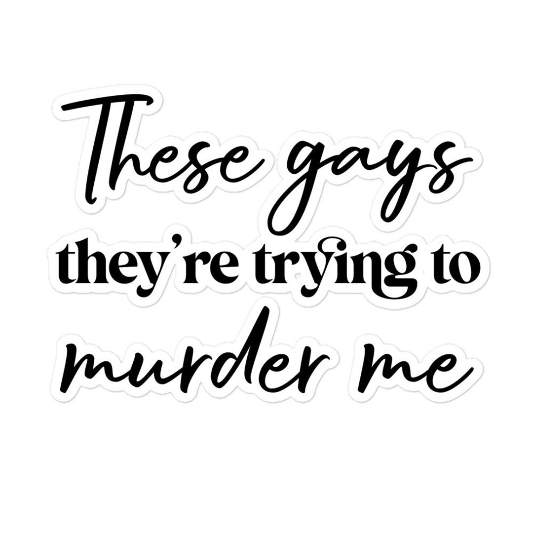These Gays Sticker - White Lotus Jennifer Coolidge Quote - Bubble-free ...