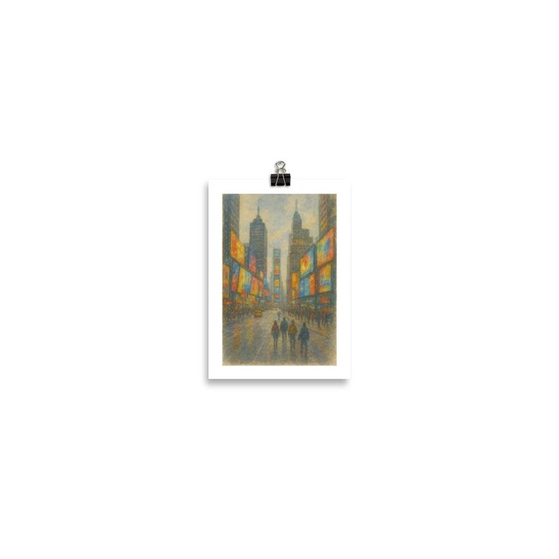 Times Square Watercolor Art Print: Vibrant NYC Cityscape - Etsy