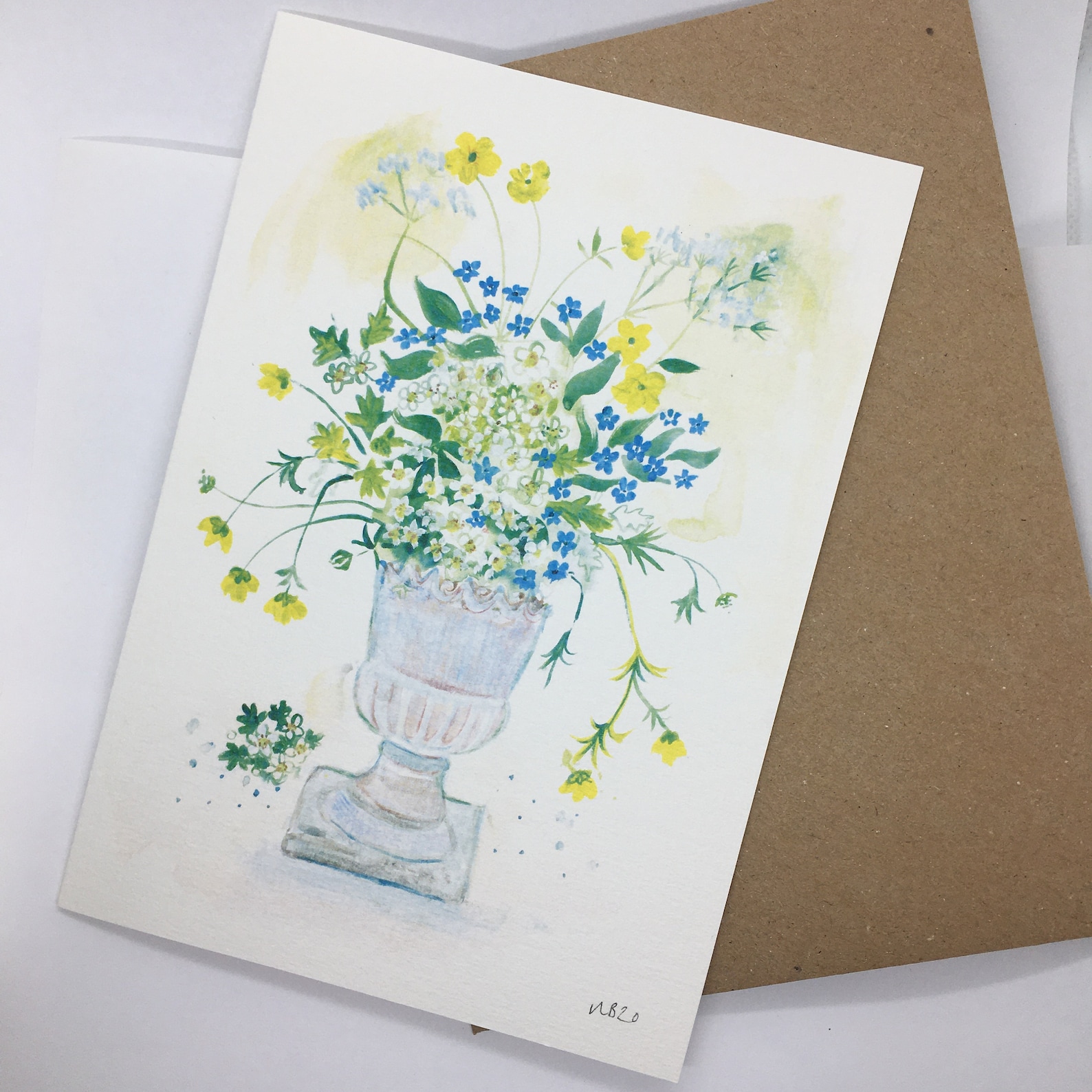 Pack of 6 floral greetings cards printed on quality textured | Etsy