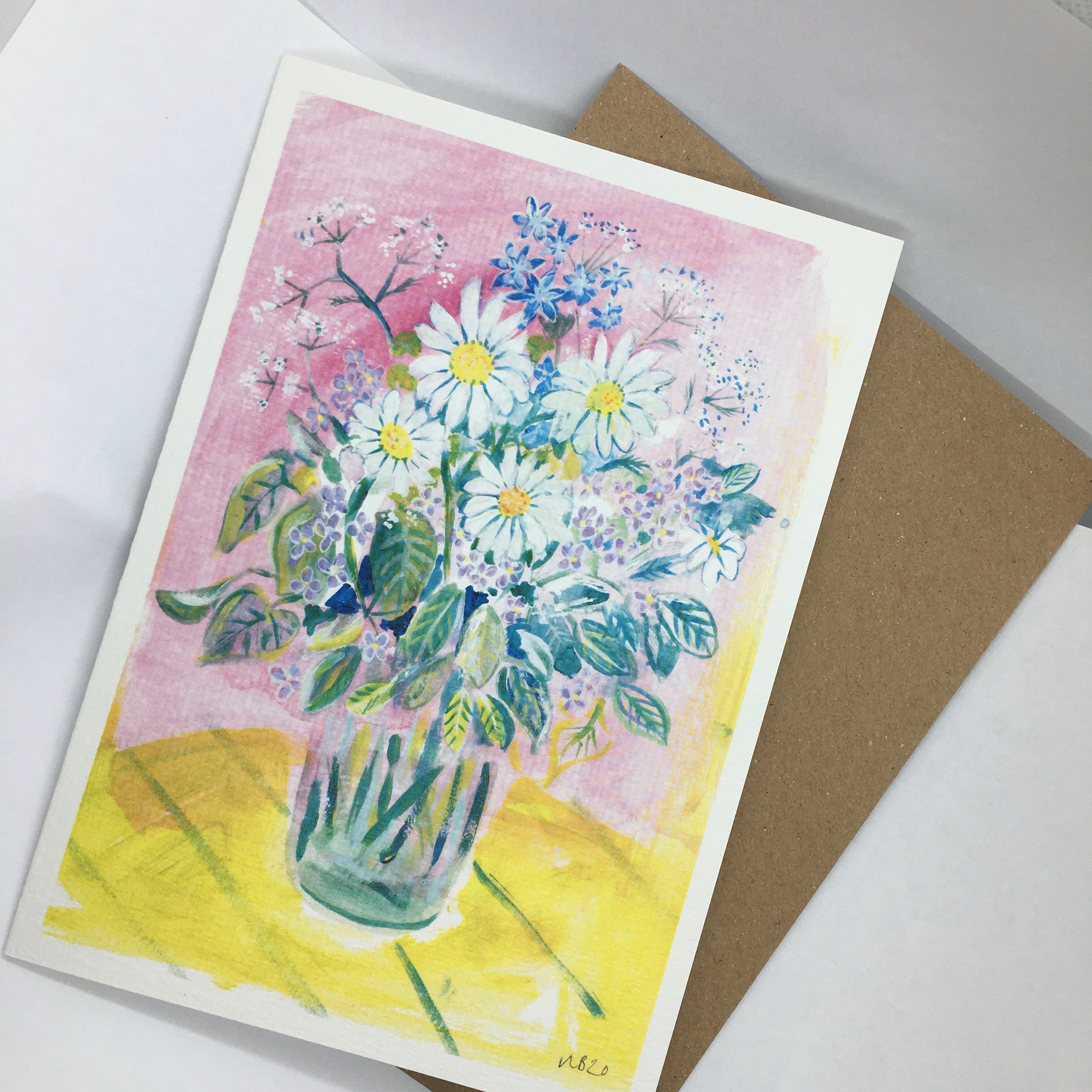 Pack of 6 Floral Greetings Cards, Printed on Quality Textured Card ...