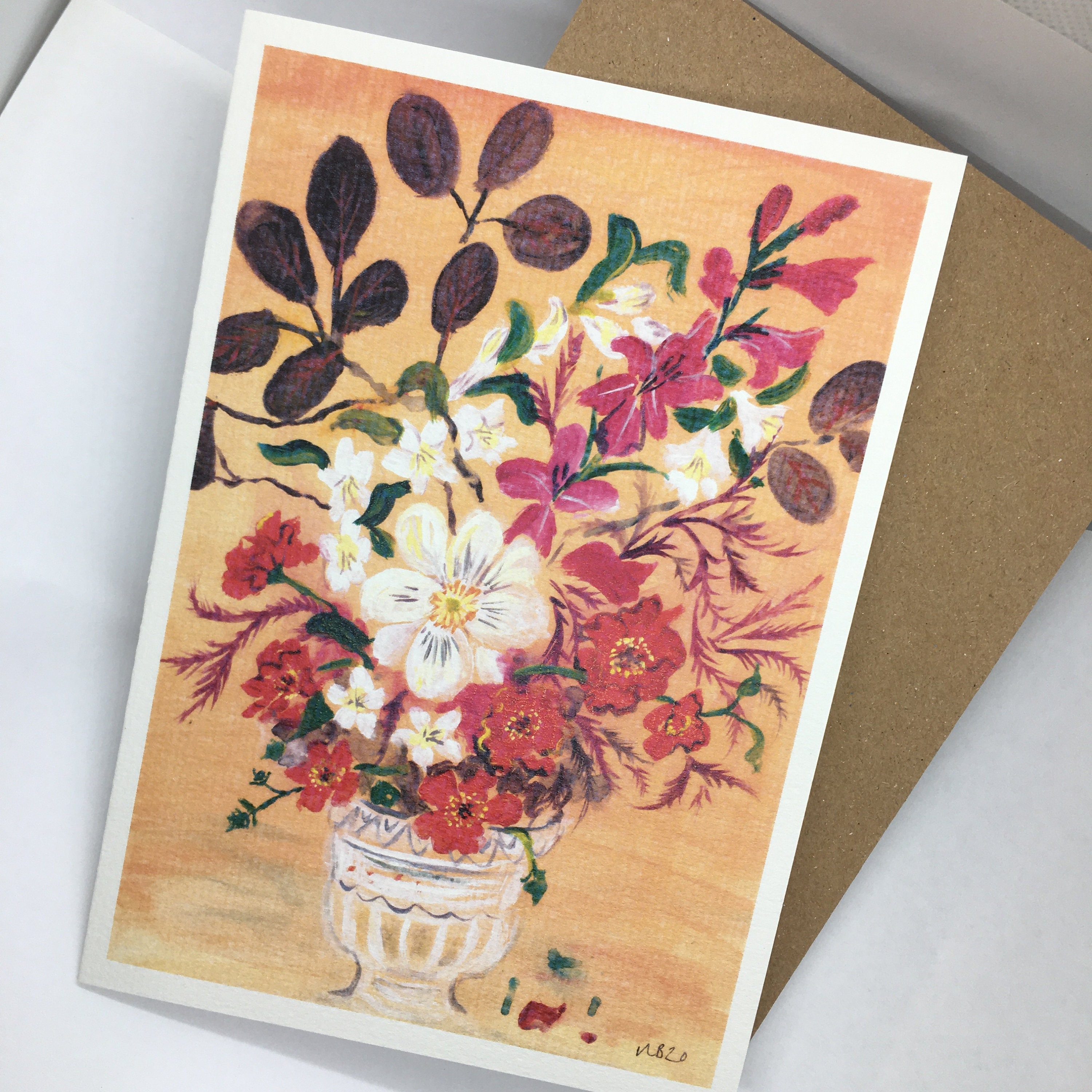 Floral Greetings Card Printed On Quality Textured Card From Etsy Floral Greetings Card Printed On Quality Textured Card From Etsy