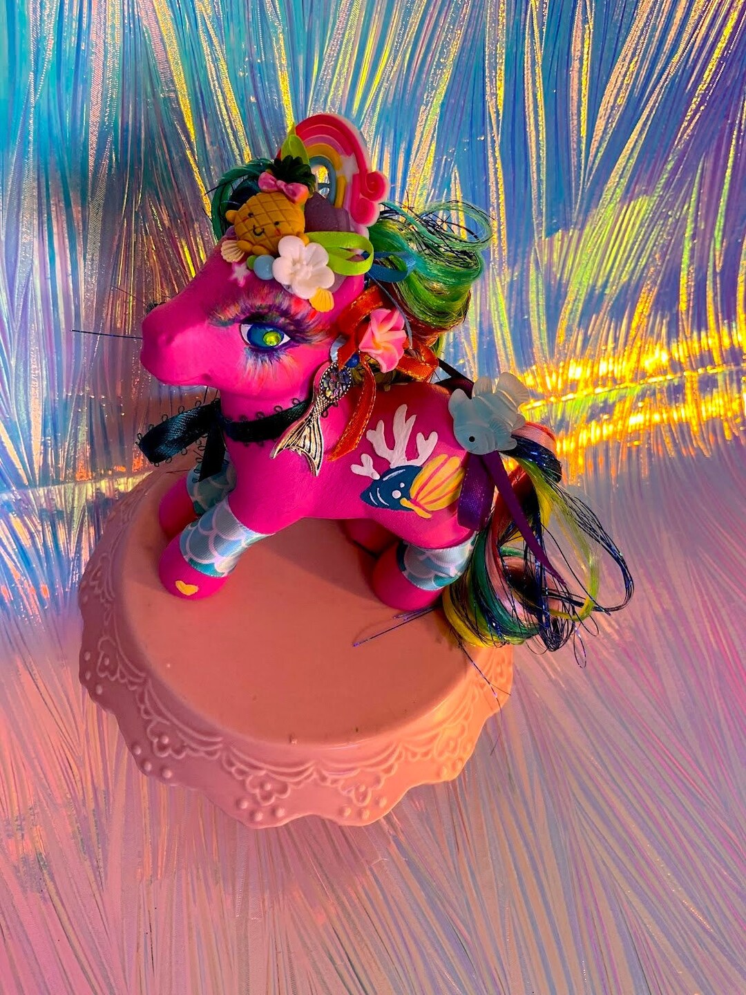 Gen 3 Rainbow Shell Belle Custom Pony - Etsy