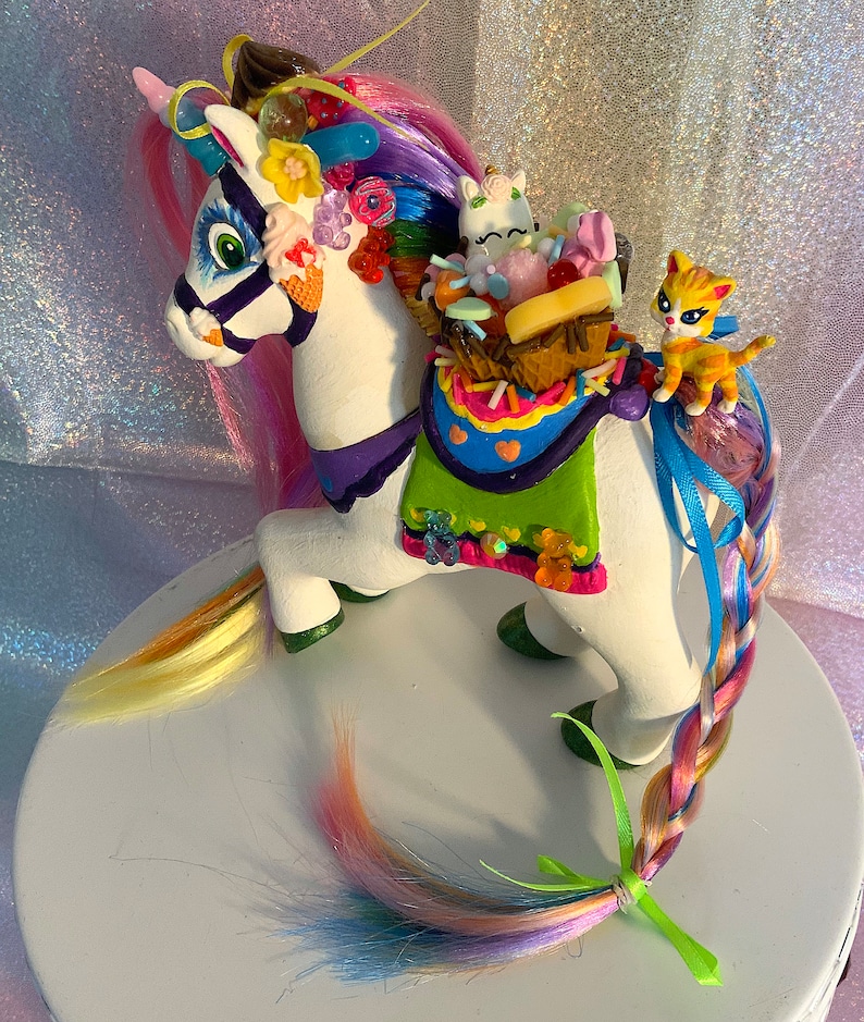 White Rainbow Carousel Unicorn - Etsy