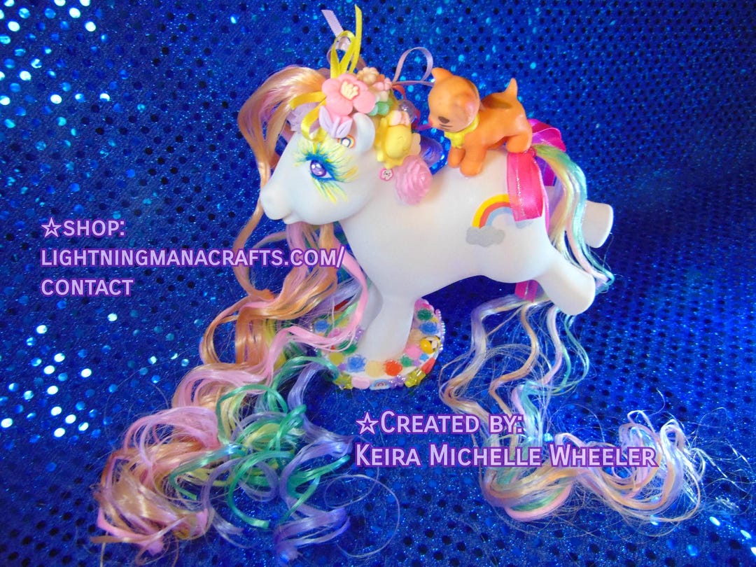 Resin 3d Printed Rainbow Background Pony From Mlp Cartoon - Etsy