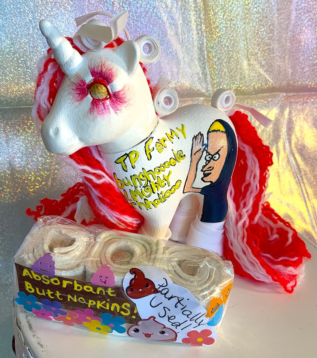 Red & White TP Hoarder Unicorn - Etsy