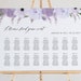 Lavender Floral Seating Chart Template, Horizontal Elegant Seating ...