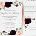 Bethany - Wedding Invitation Template Download, Burgundy Plum Blush ...