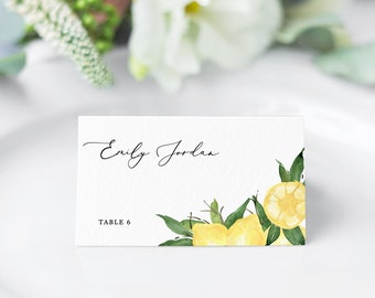Lemon Name Card - Etsy