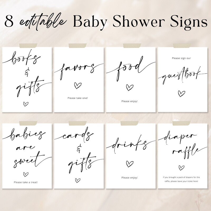 Baby Shower Signs - Etsy