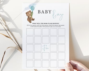 Baby Shower Bingo Teddy Bear - Etsy