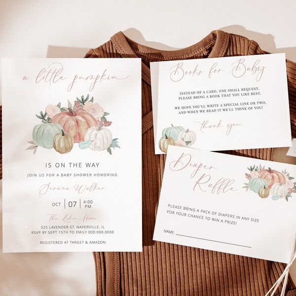 Little Pumpkin Baby Shower Invitation - Etsy