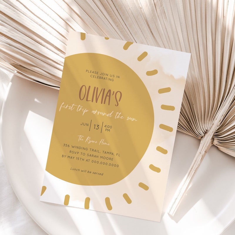 Sun Invitation - Etsy