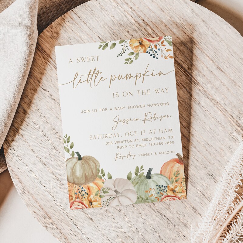 Fall Baby Shower Invitations - Etsy