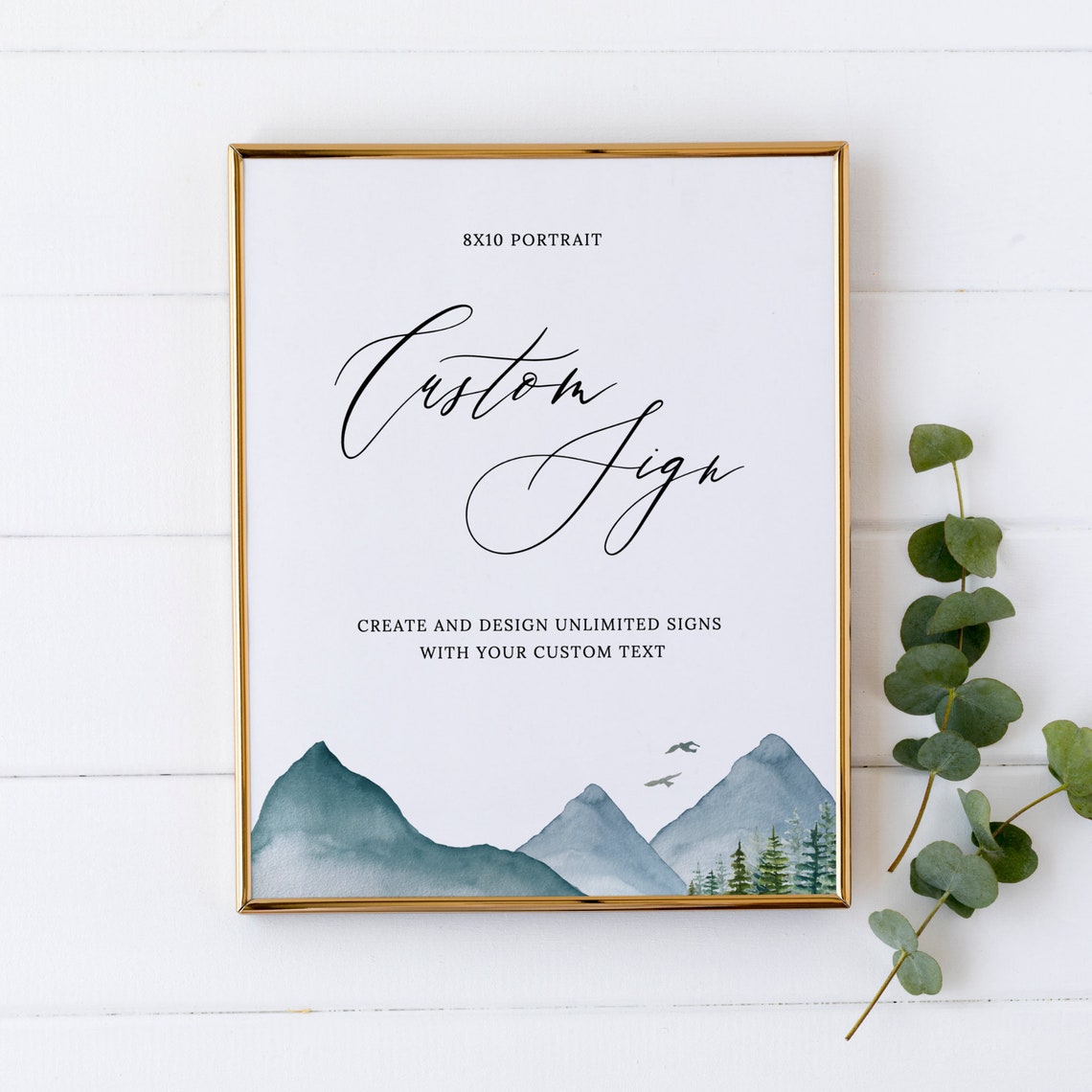 Clara Custom Wedding Sign Template Mountain Wedding Sign - Etsy