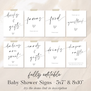 Baby Shower Game Bundle, Minimalist Baby Shower Games, Modern Baby ...