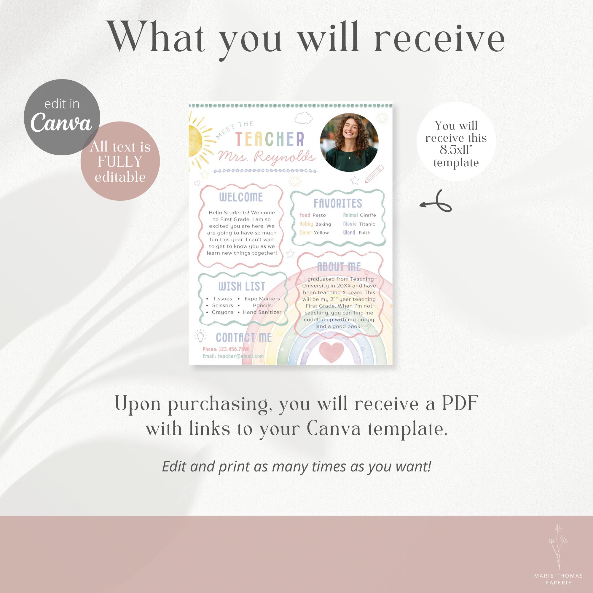 Meet the Teacher Template, Editable Meet Your Teacher Letter ...