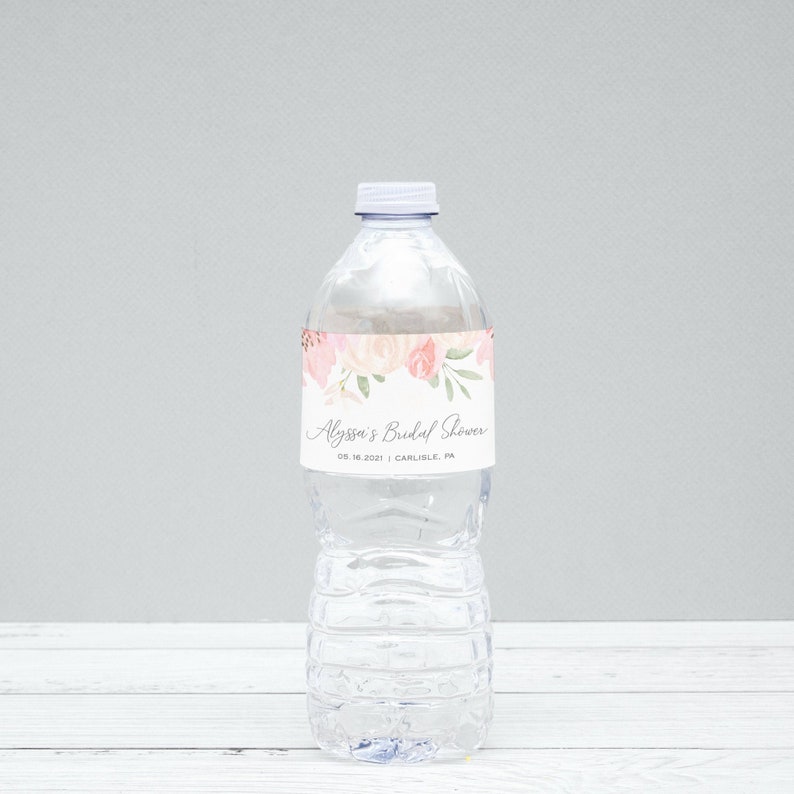 Alena Water Bottle Labels Template Bridal Shower Water - Etsy