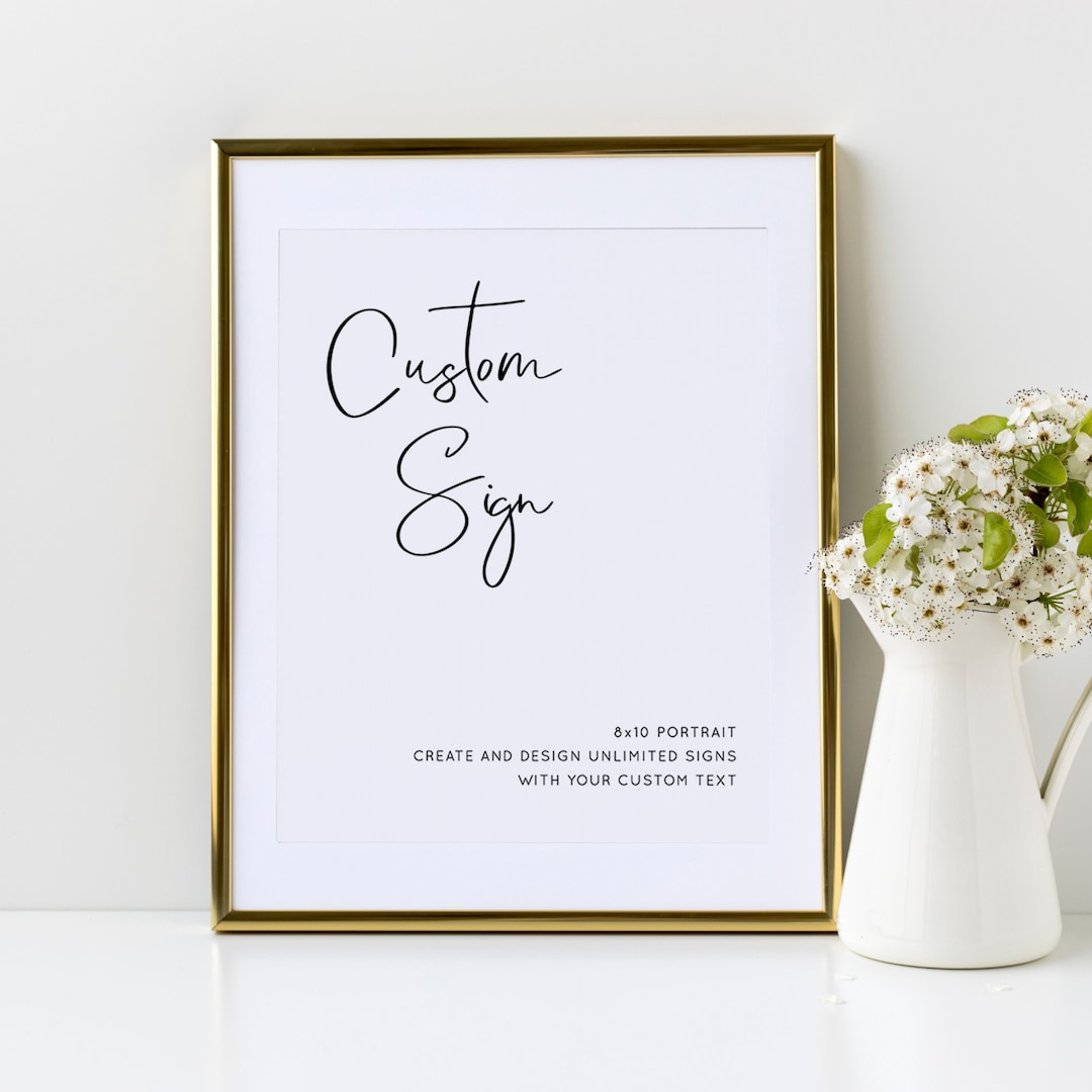 Lillie Custom Wedding Sign Template, Modern Wedding Sign Kit, Create ...