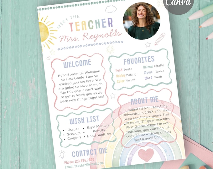 Meet the Teacher Template, Editable Meet Your Teacher Letter ...