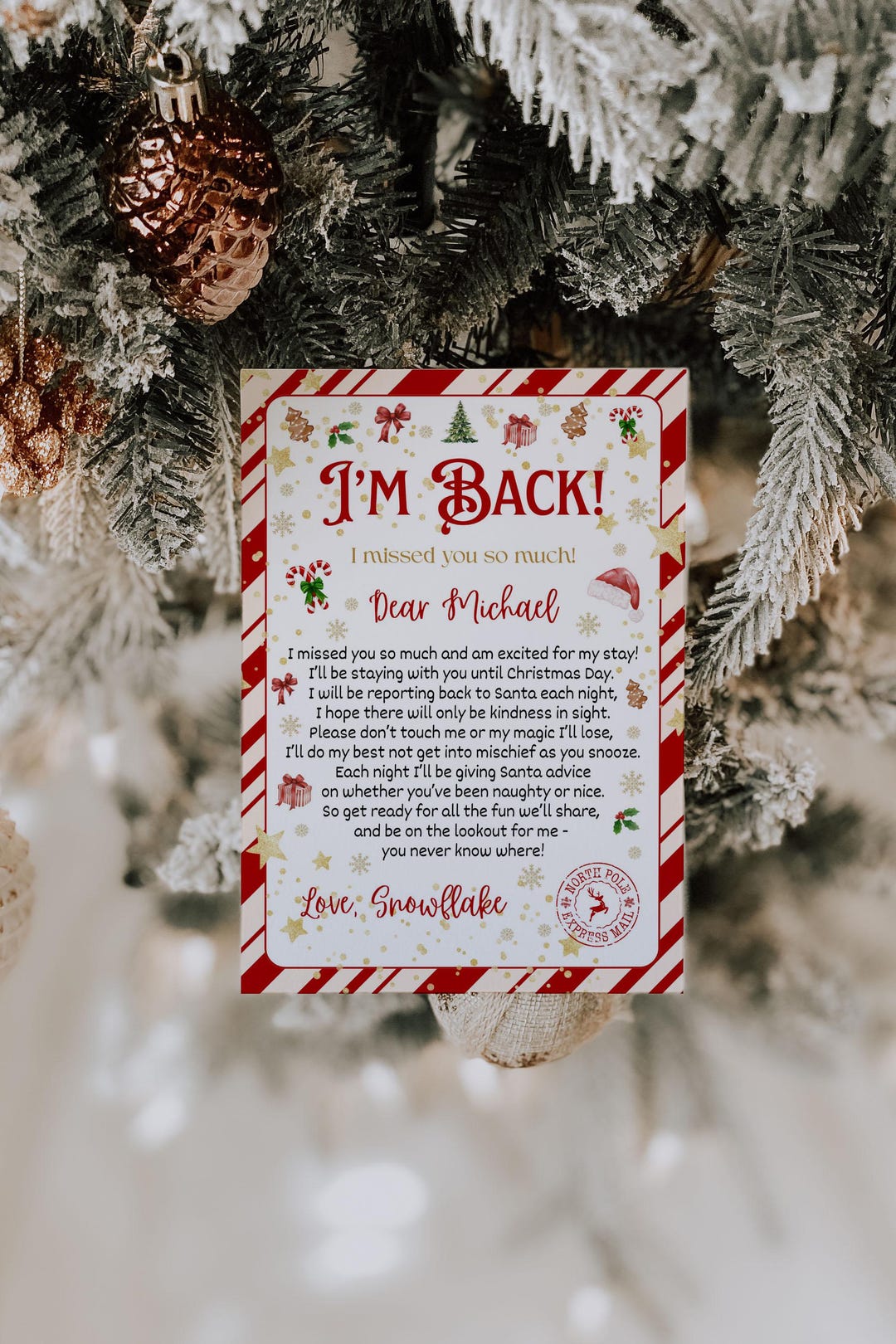 Editable Christmas Elf Letter Template, Elf Arrival, Canva (digital ...