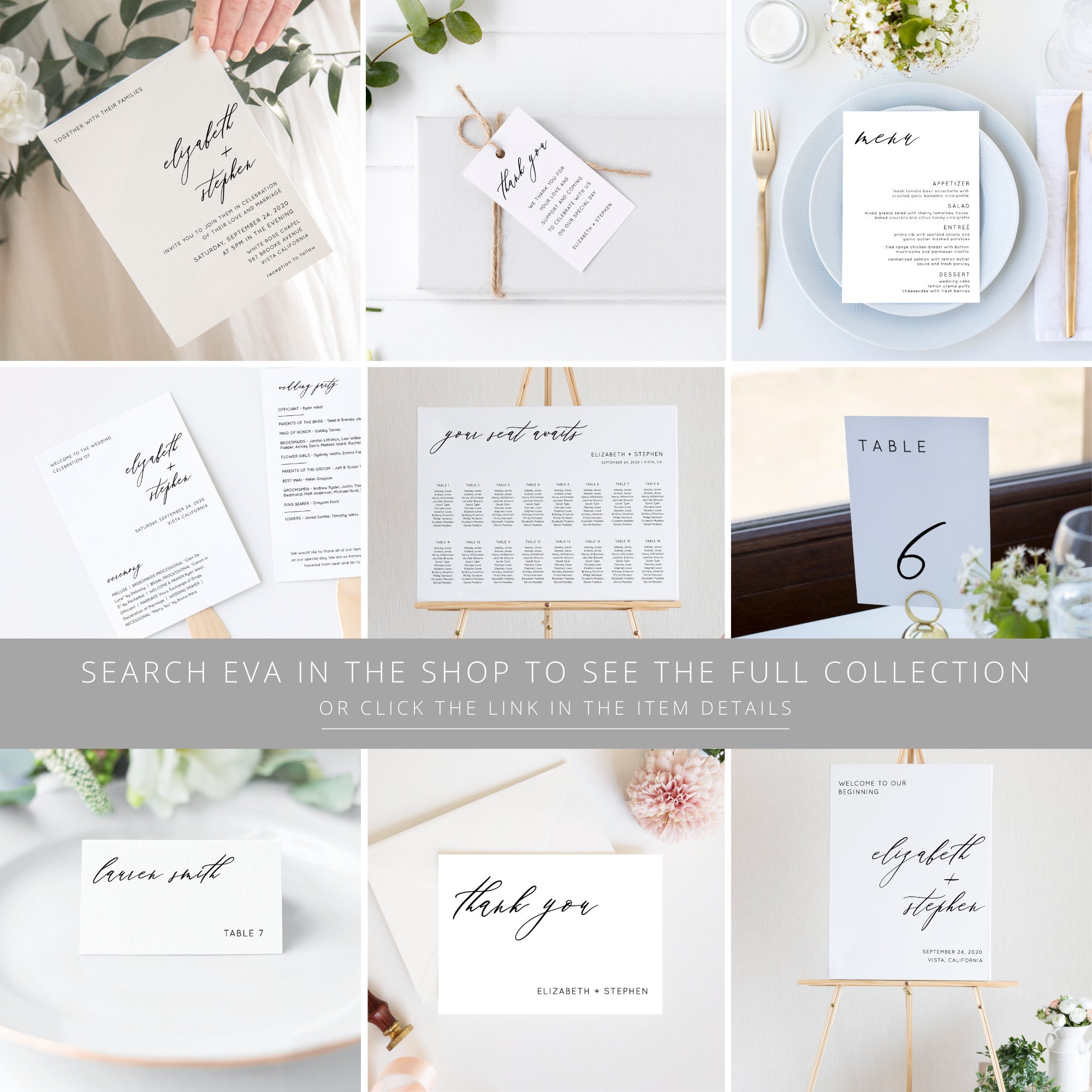 Elegant Wedding Invitation Template Download, Modern Minimalist Wedding ...