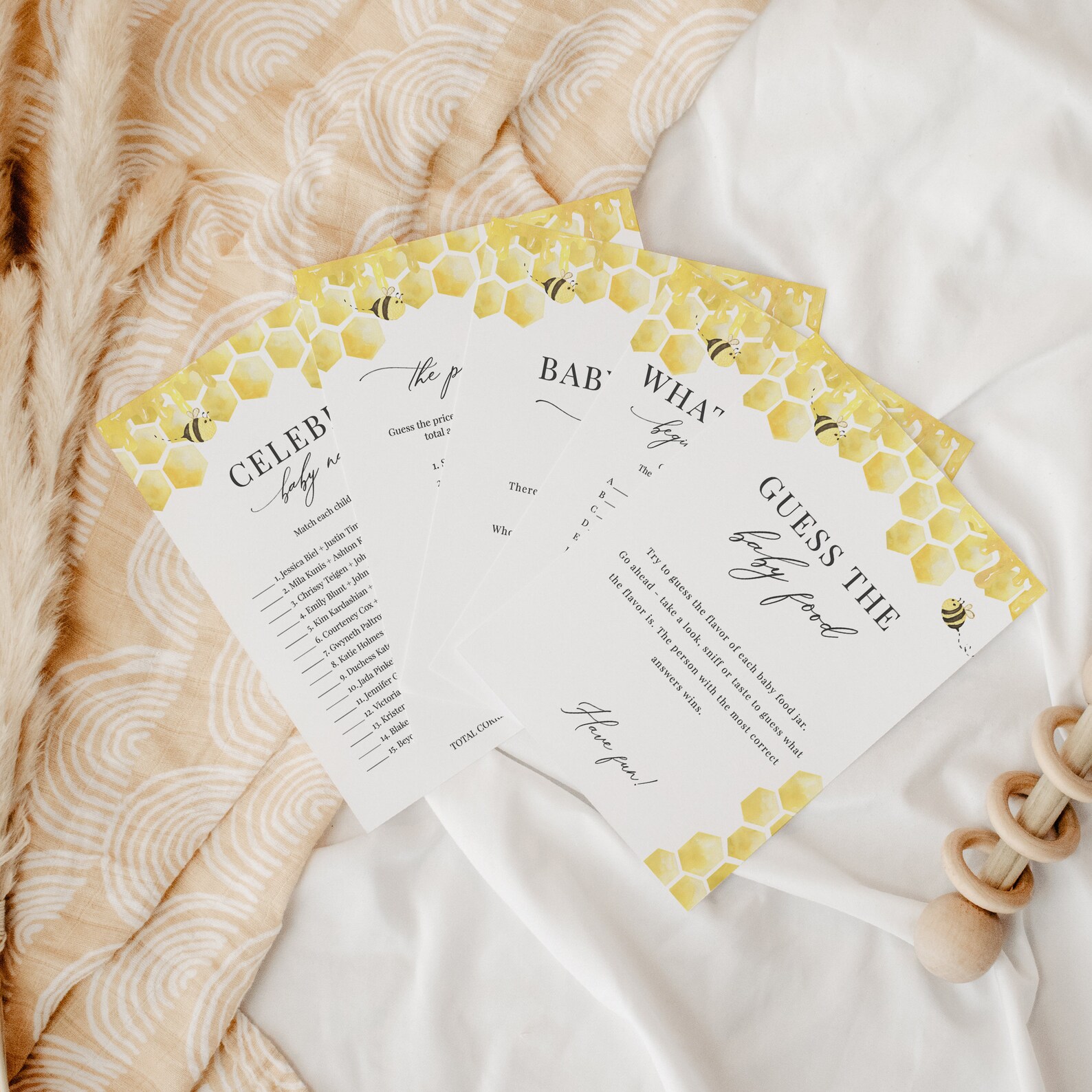 Bailee Honey Bee Baby Shower Games Printable Bundle of 10 - Etsy