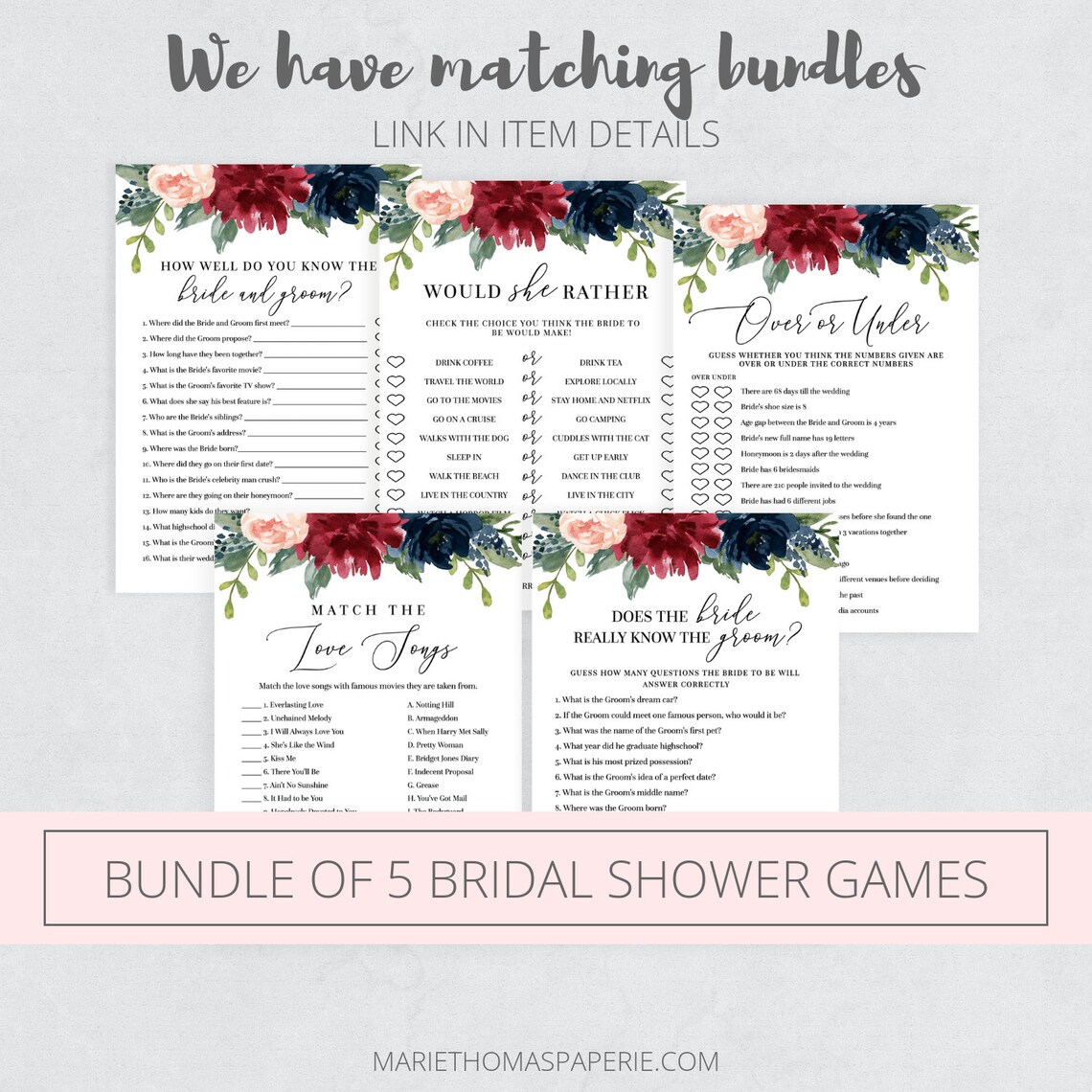 Mara - How Old Was the Bride, Bridal Shower Games Printable, Guess the ...