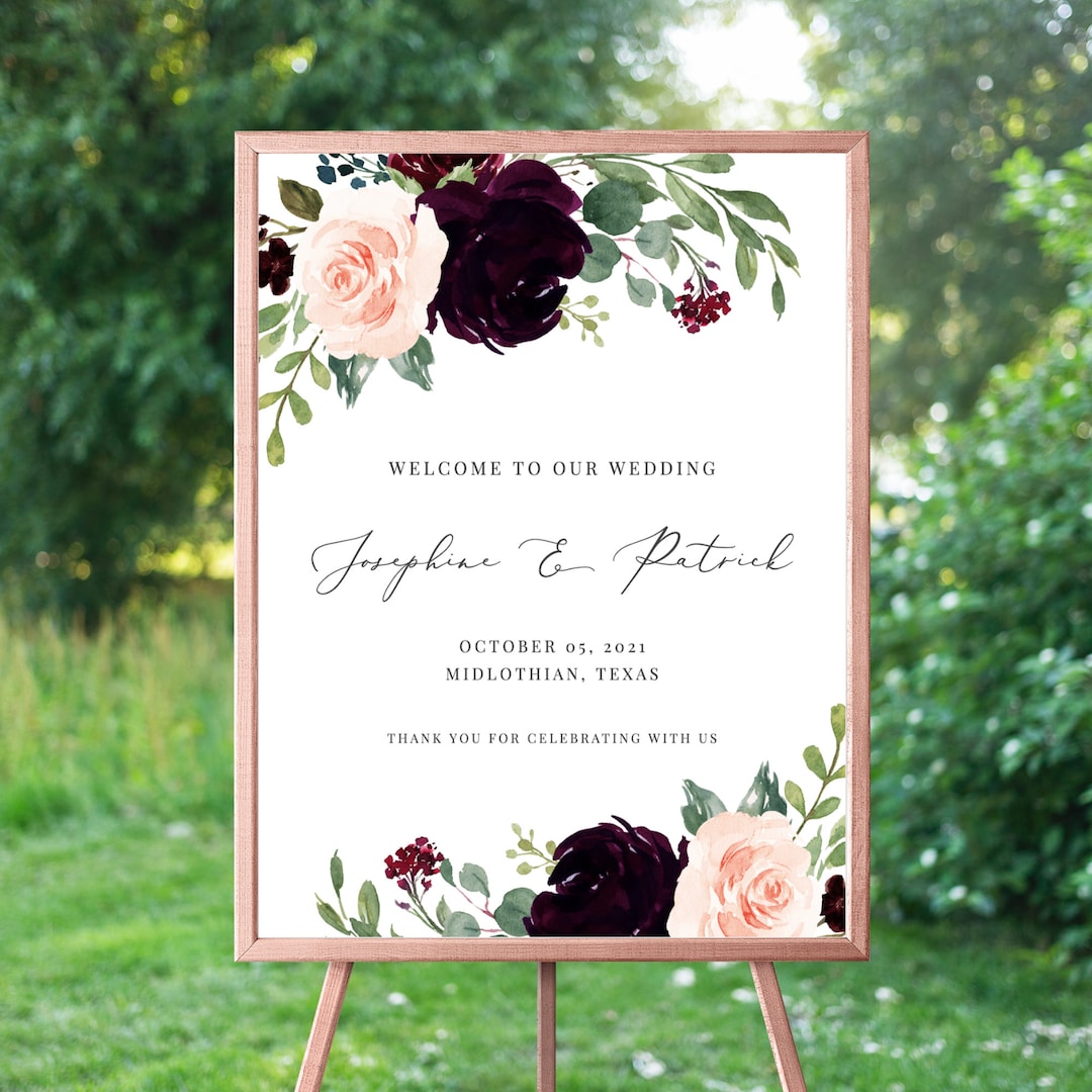 Bethany Wedding Welcome Sign Welcome to Our Wedding Sign - Etsy